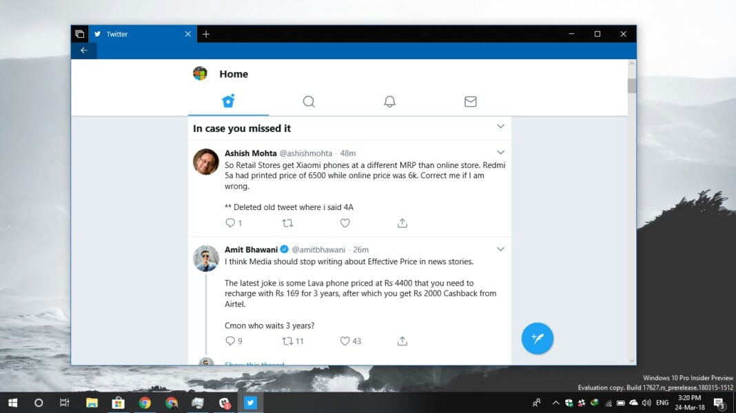 Twitter actualizado en Windows 10 mejorando Explorar y Momentos ...