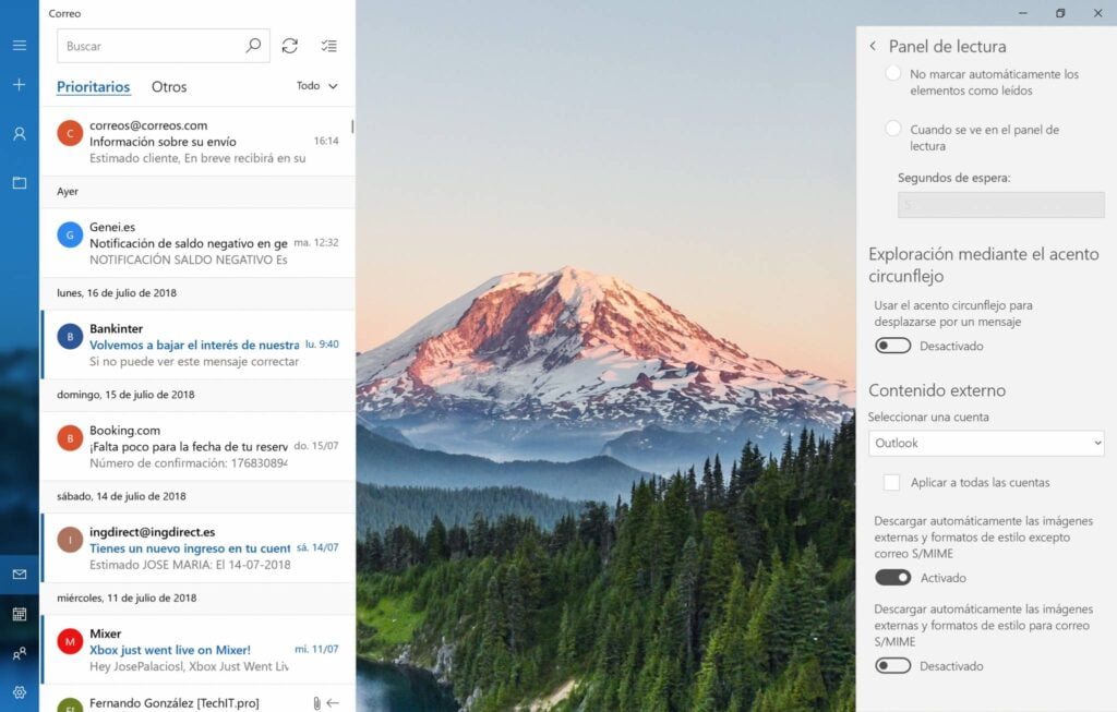Correo y Calendario incorporan opciones de descarga de contenido ...