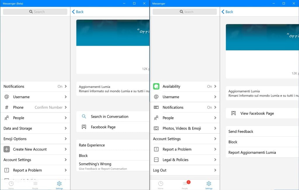 Messenger Beta recibe muchas novedades dentro de Windows 10