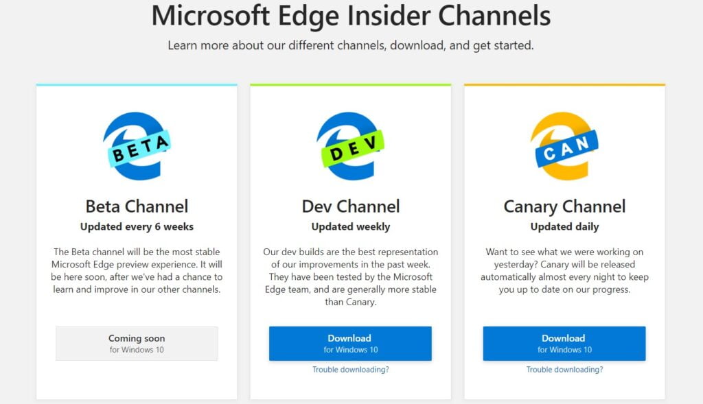 Microsoft Edge Insider basado en Chromium ya es oficial | Microsofters