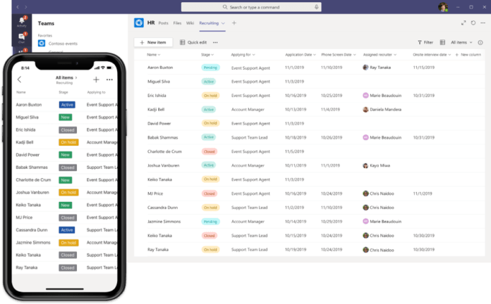 Microsoft Teams celebra la llegada de Lists a todos los usuarios
