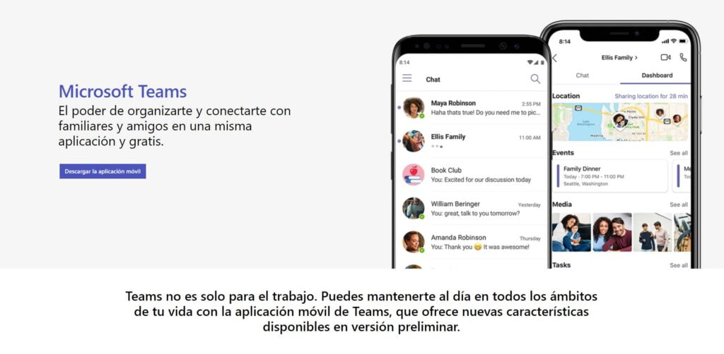 Teams para uso personal ya disponible en la web y en escritorio ...