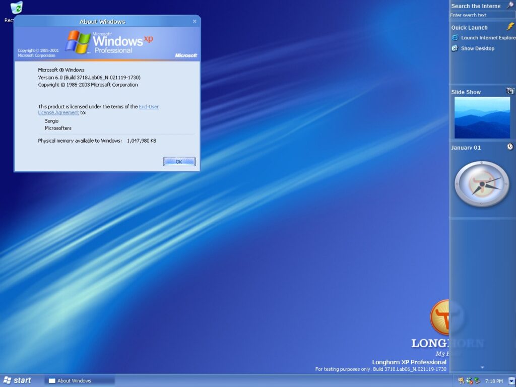 Así era Longhorn: el Windows más ambicioso de la historia | Microsofters