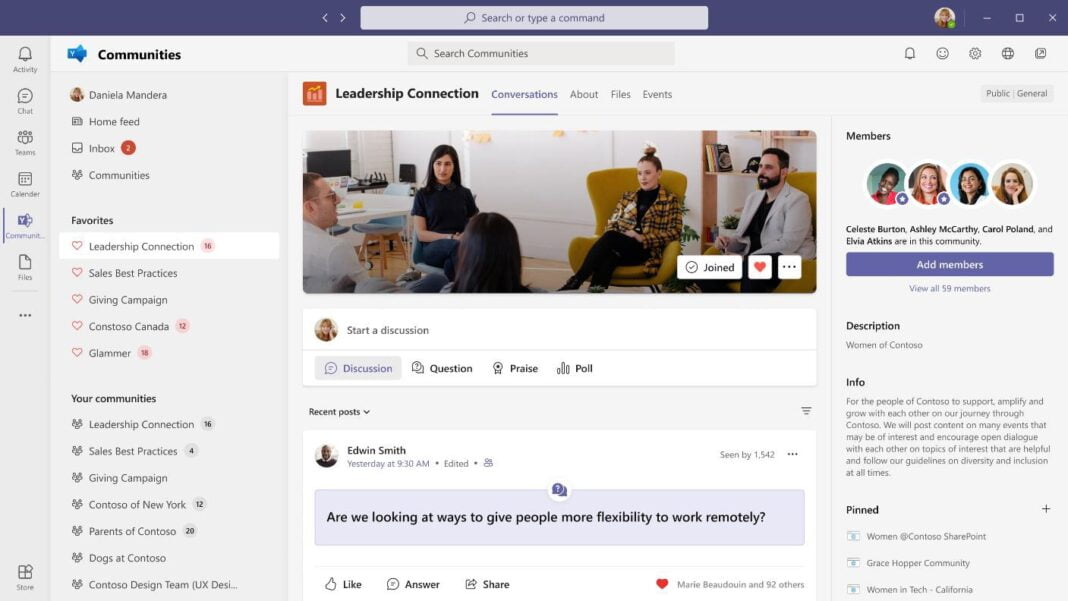 Yammer estrena sus nuevas comunidades en Microsoft 365 | Microsofters