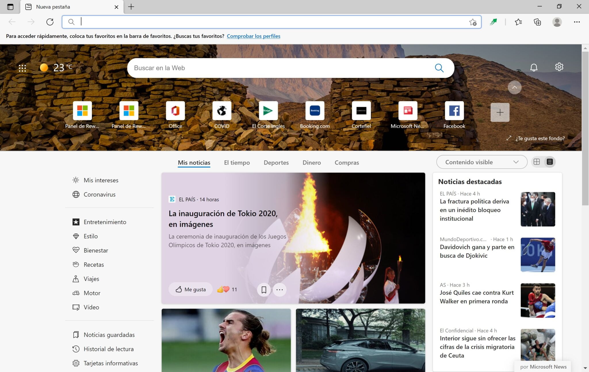 Microsoft Edge Debuts A New Design For The New Tab Page - Bullfrag