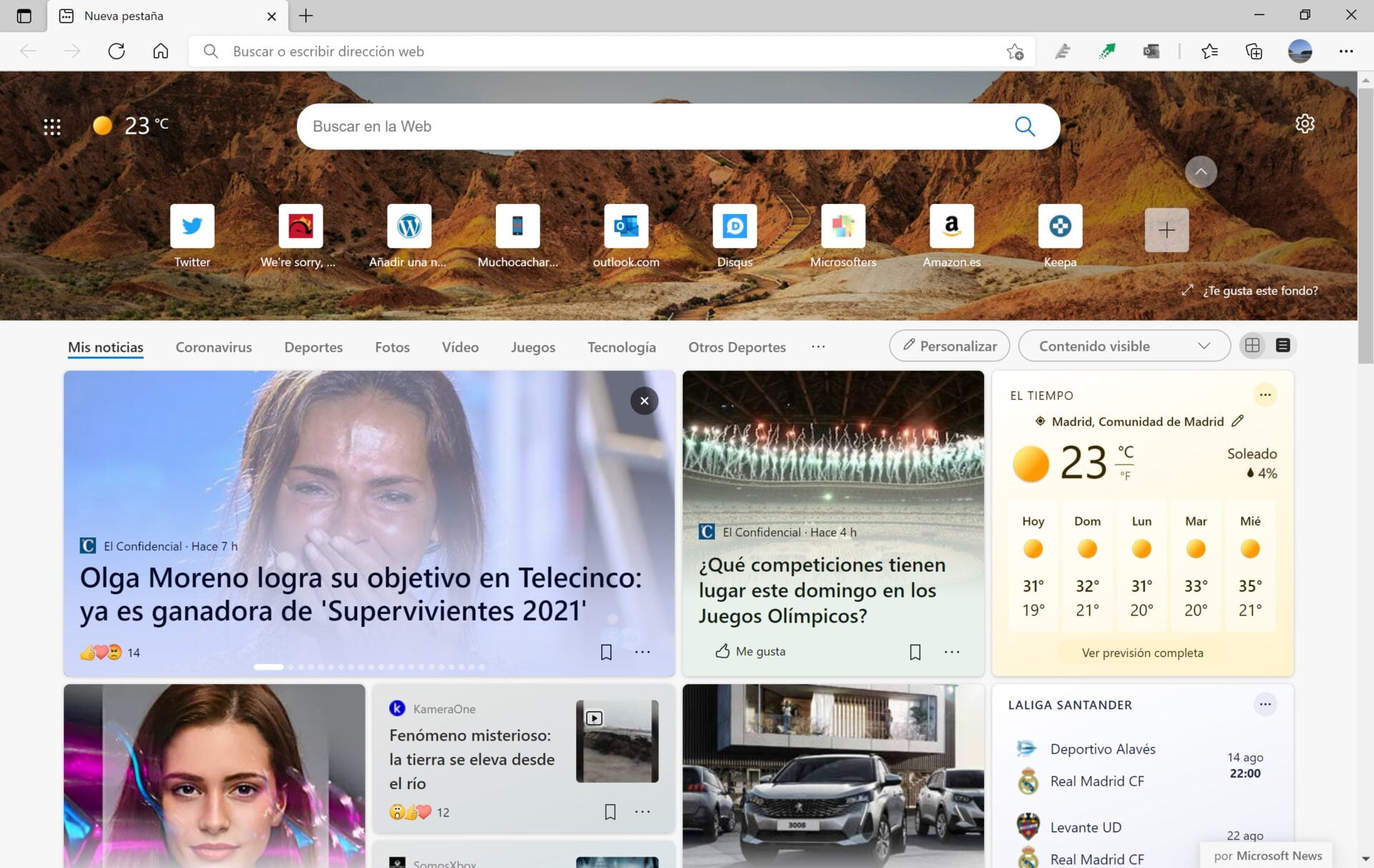 Microsoft Edge estrena un nuevo diseño para la página de nueva pestaña ...