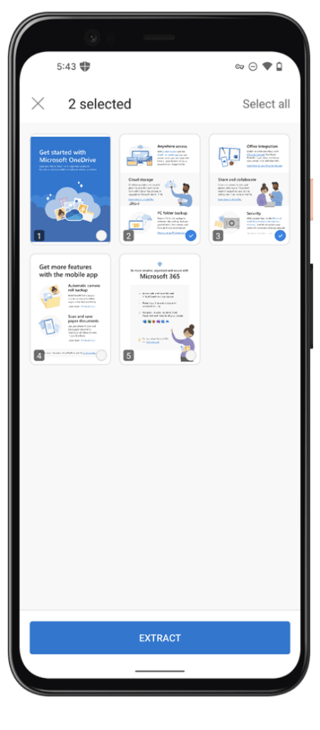 OneDrive para Android ahora permite extraer páginas de PDF | Microsofters