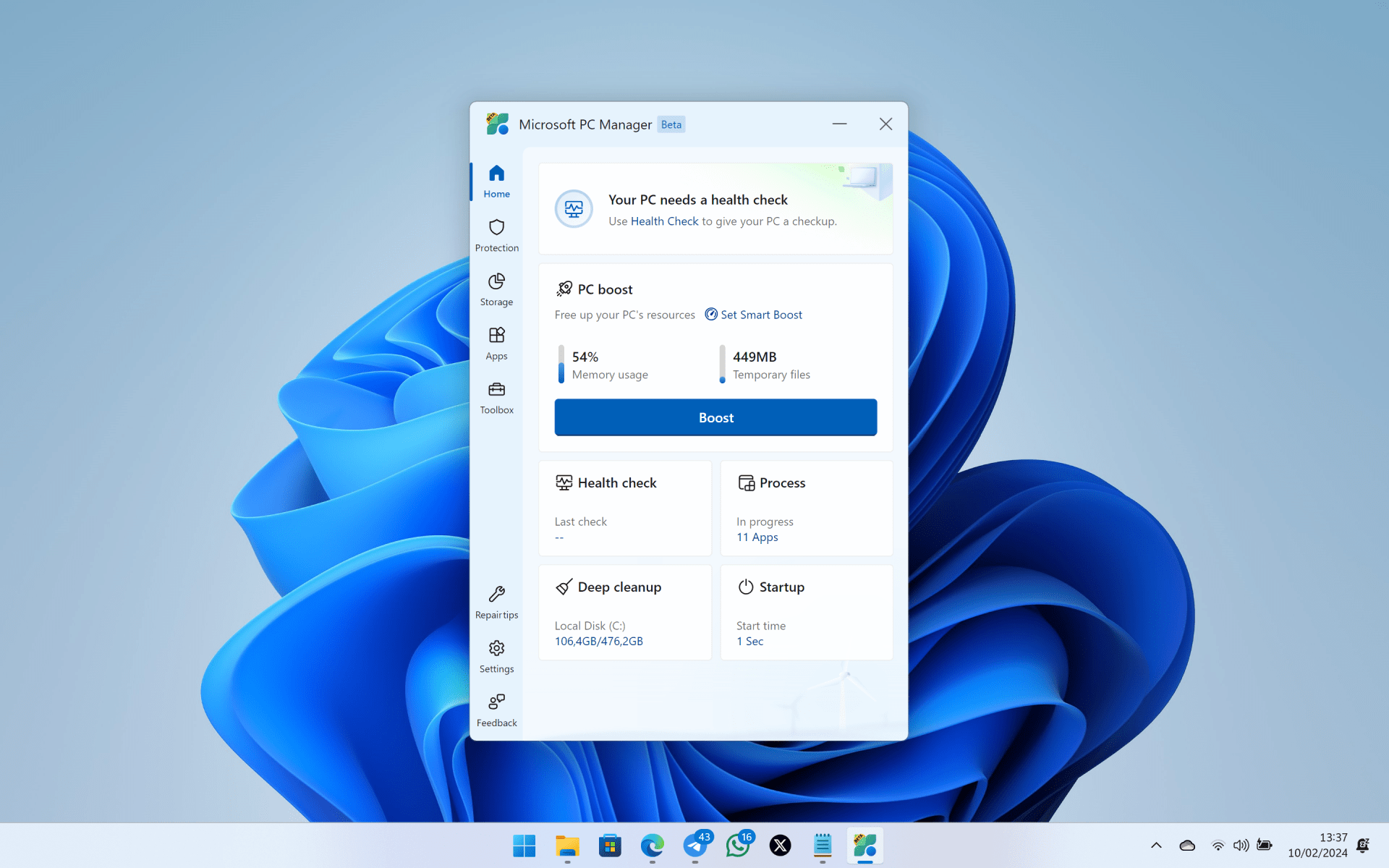 PC Manager: la aplicación de Microsoft para optimizar tu PC
