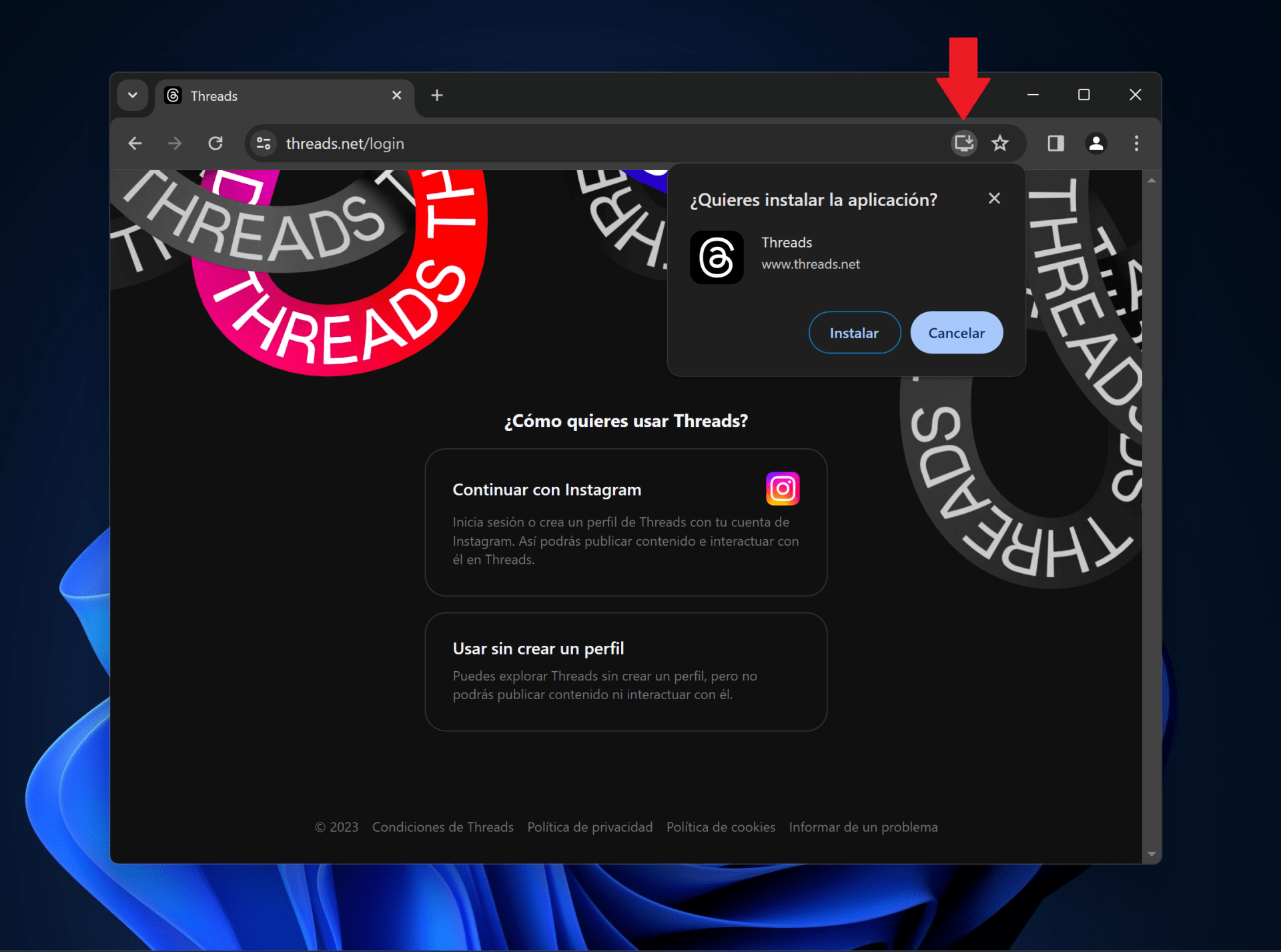 Cómo instalar Threads en tu PC con Windows | Microsofters