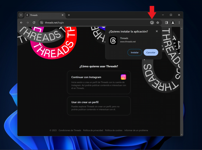Cómo instalar Threads en tu PC con Windows | Microsofters