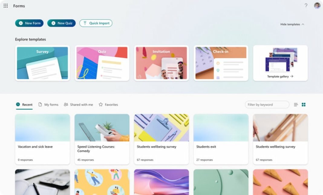 Forms lanza nuevas plantillas para usuarios con cuenta Microsoft ...