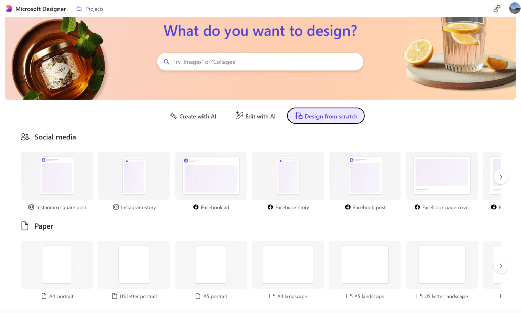 Microsoft Designer ahora es más flexible y permite más orientaciones de ...