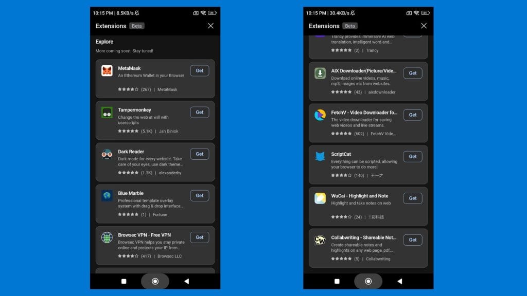 Microsoft lleva las extensiones de Windows 11 a Edge en Android ...